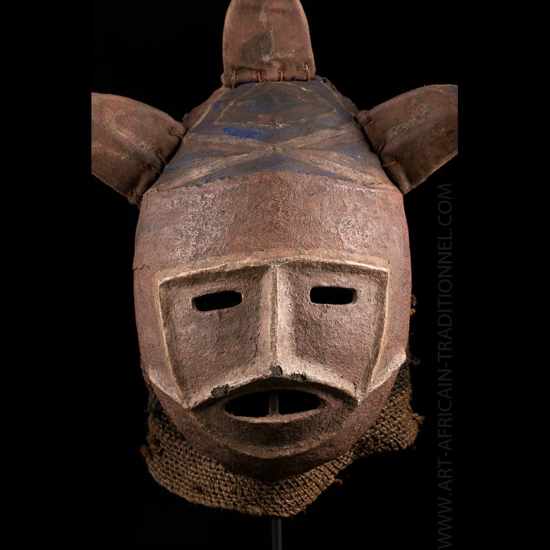Chokwe Luchazi Kalulu mask Zambia - Authentic African Tribal Art Gallery