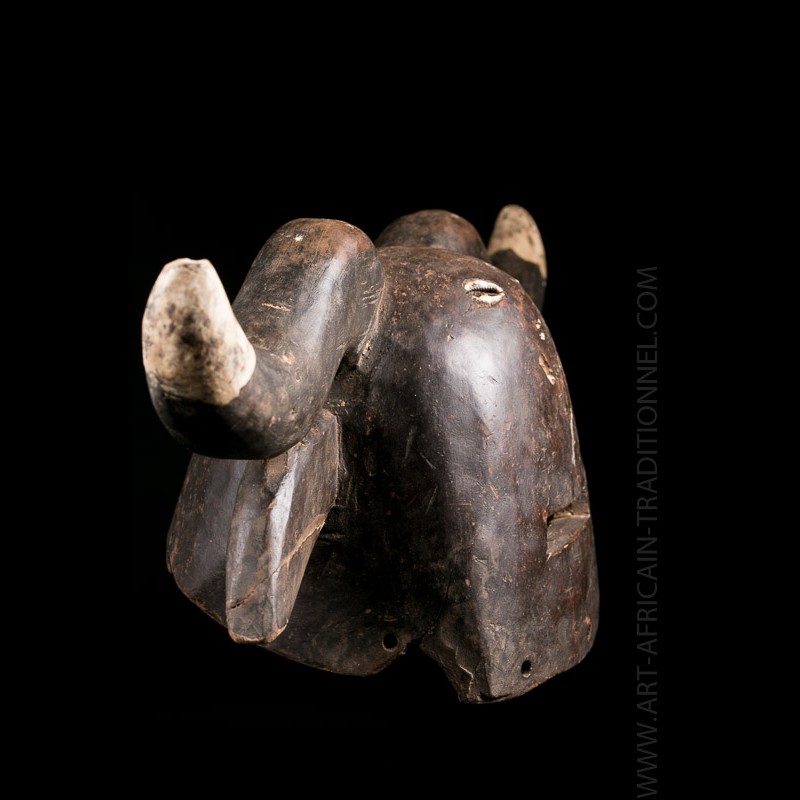 Tabwa buffalo helmet mask - Authentic African Tribal Art Gallery