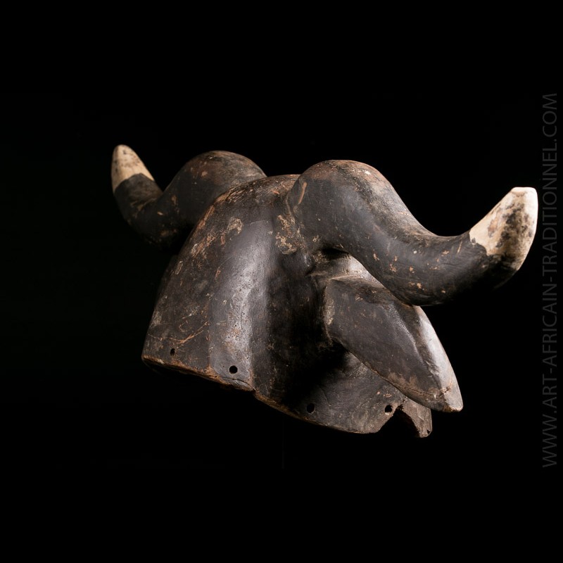 Tabwa buffalo helmet mask - Authentic African Tribal Art Gallery