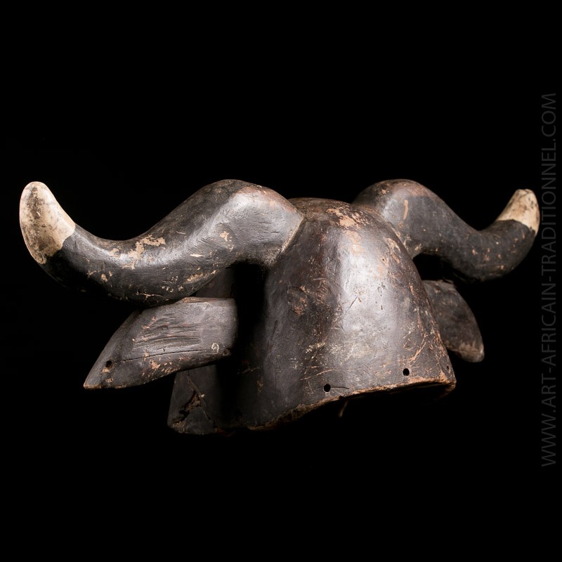 Tabwa buffalo helmet mask - Authentic African Tribal Art Gallery