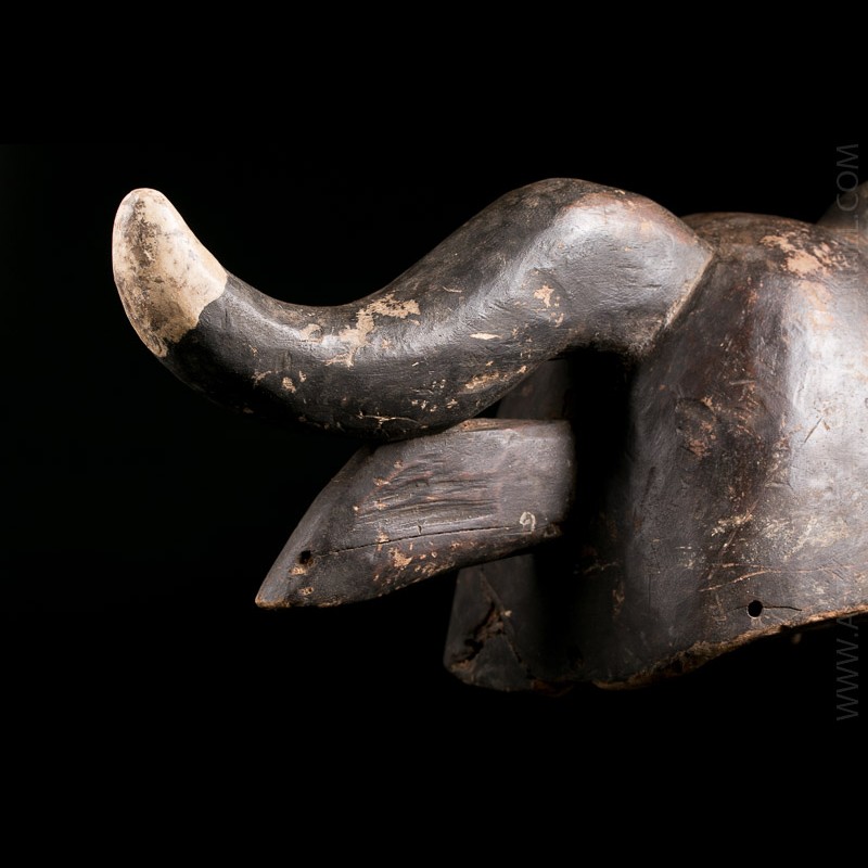 Tabwa buffalo helmet mask - Authentic African Tribal Art Gallery
