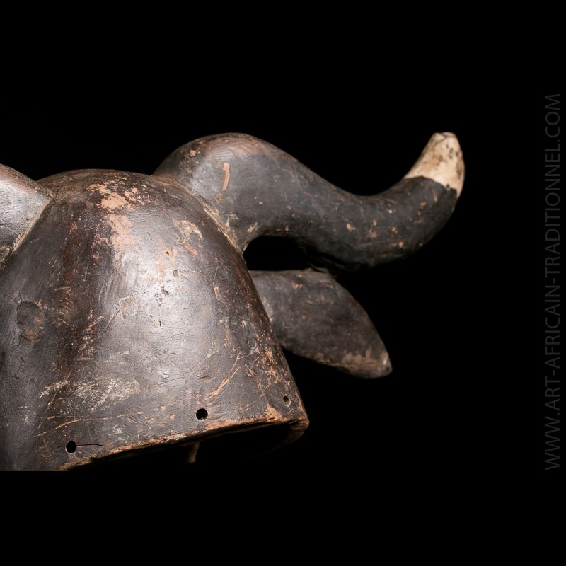 Tabwa buffalo helmet mask - Authentic African Tribal Art Gallery