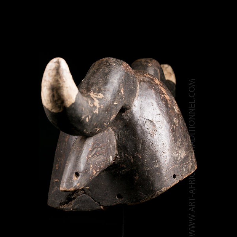 Tabwa buffalo helmet mask - Authentic African Tribal Art Gallery