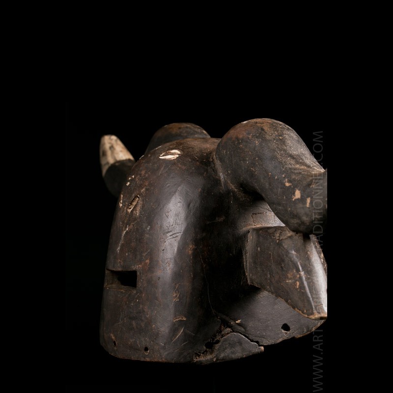 Tabwa buffalo helmet mask - Authentic African Tribal Art Gallery