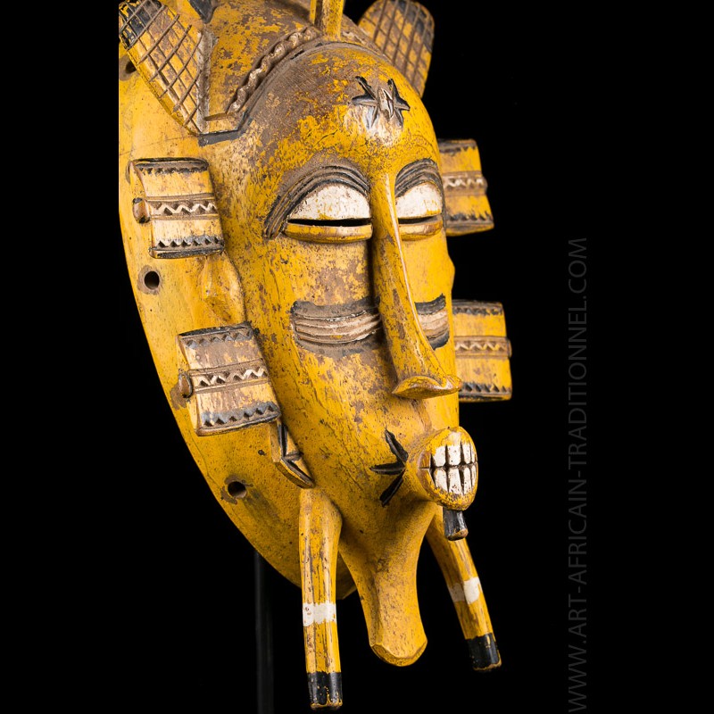 Masque Senoufo Kpeliye - Art Tribal Africain Authentique Traditionnel