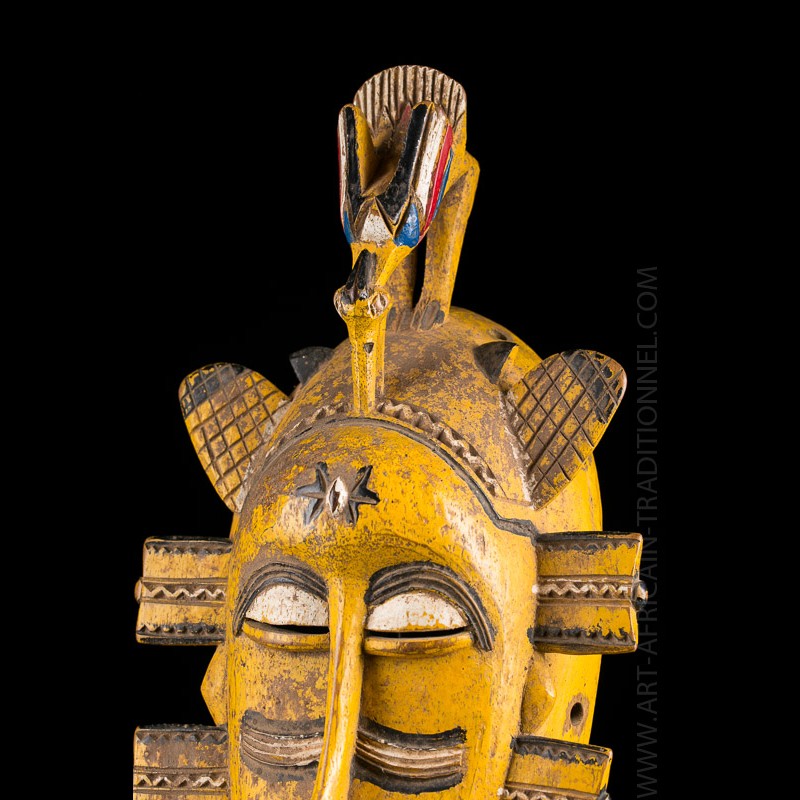 Masque Senoufo Kpeliye - Art Tribal Africain Authentique Traditionnel