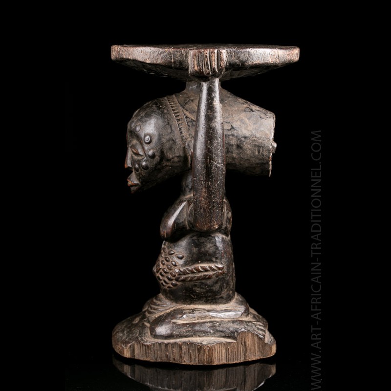 Lupona Luba stool - Authentic African Tribal Art Gallery
