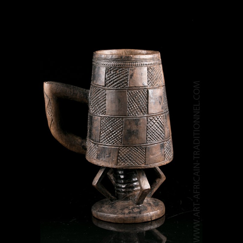 Palm wine Kuba cup - Authentic African Tribal Art Gallery