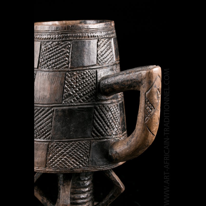 Palm wine Kuba cup - Authentic African Tribal Art Gallery
