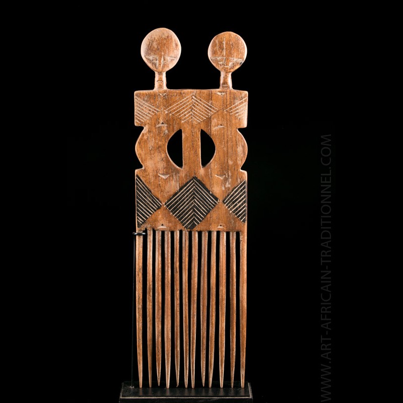 Ashanti Akan chief comb - Authentic African Tribal Art Gallery