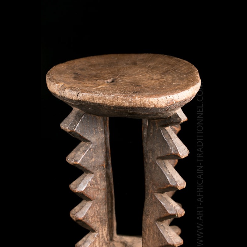 Kusu african stool - Authentic African Tribal Art Gallery