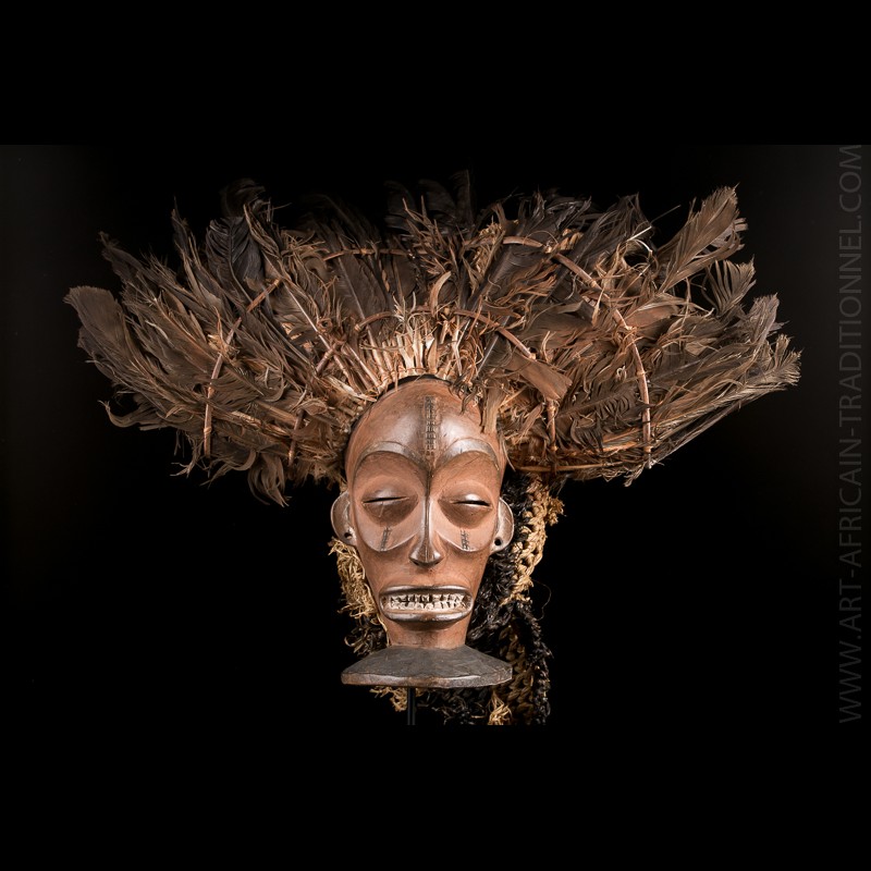 Cihongo Tschokwe african mask - Authentic African Art Gallery