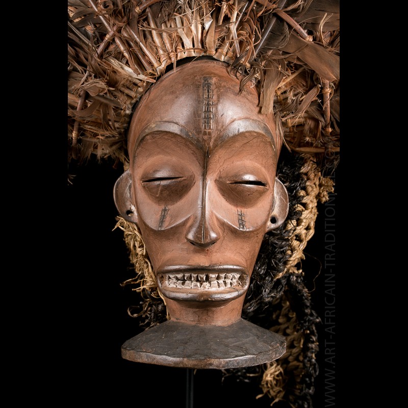 Cihongo Tschokwe african mask - Authentic African Art Gallery