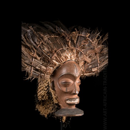 Cihongo Tschokwe african mask - Authentic African Art Gallery