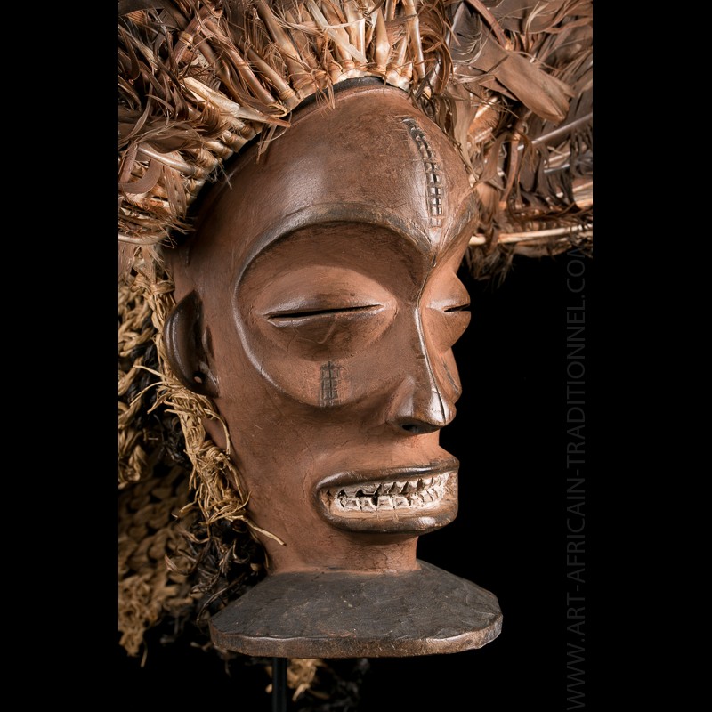 Cihongo Tschokwe african mask - Authentic African Art Gallery