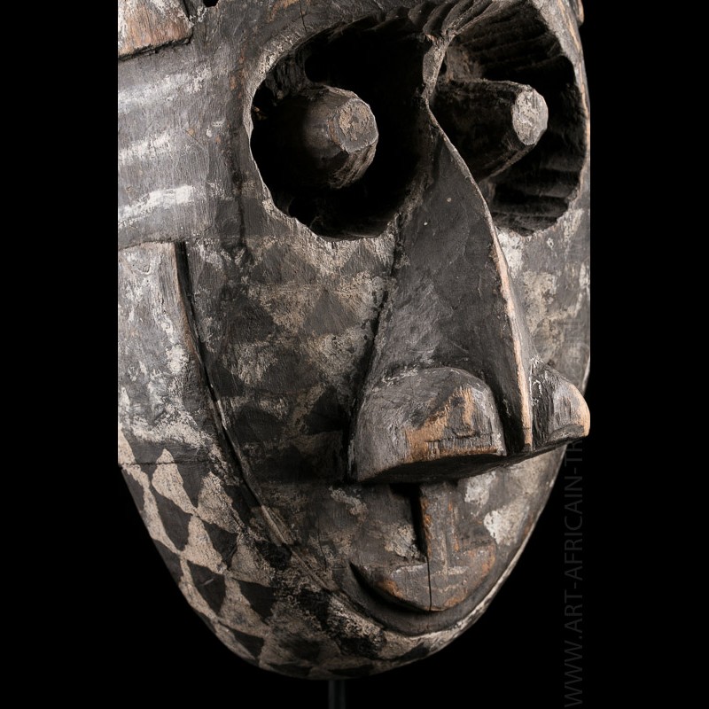 Pwoom Itok Kuba african mask - Authentic African Tribal Art Gallery