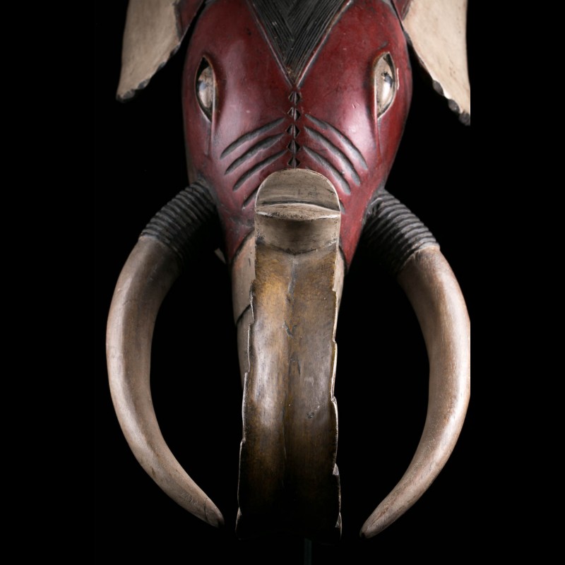 Masque africain éléphant Gouro - VENDU
