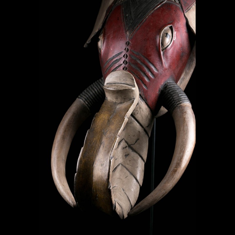 Masque africain éléphant Gouro - VENDU
