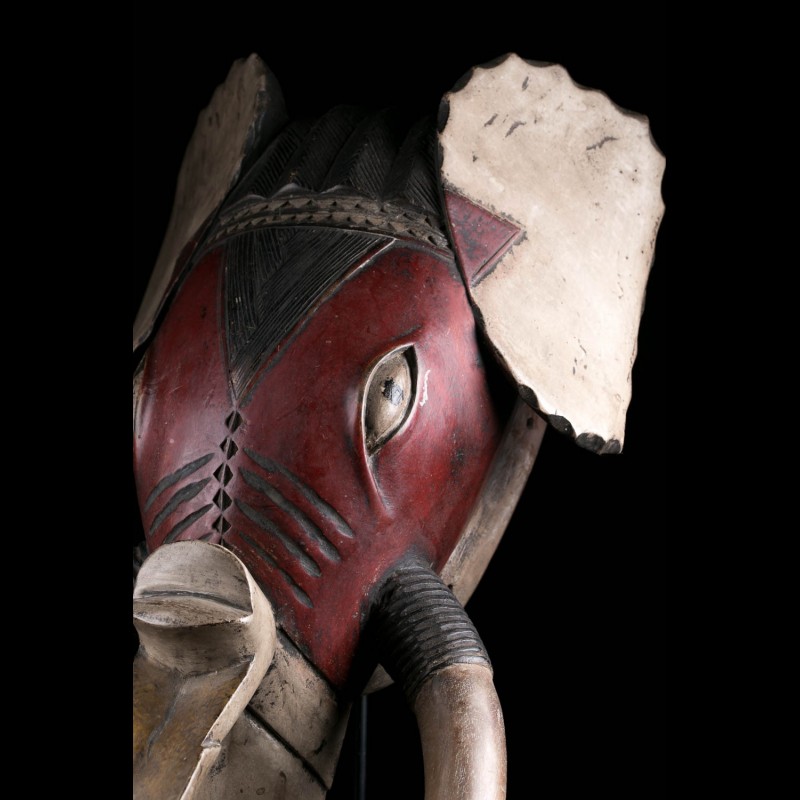 Masque africain éléphant Gouro - VENDU