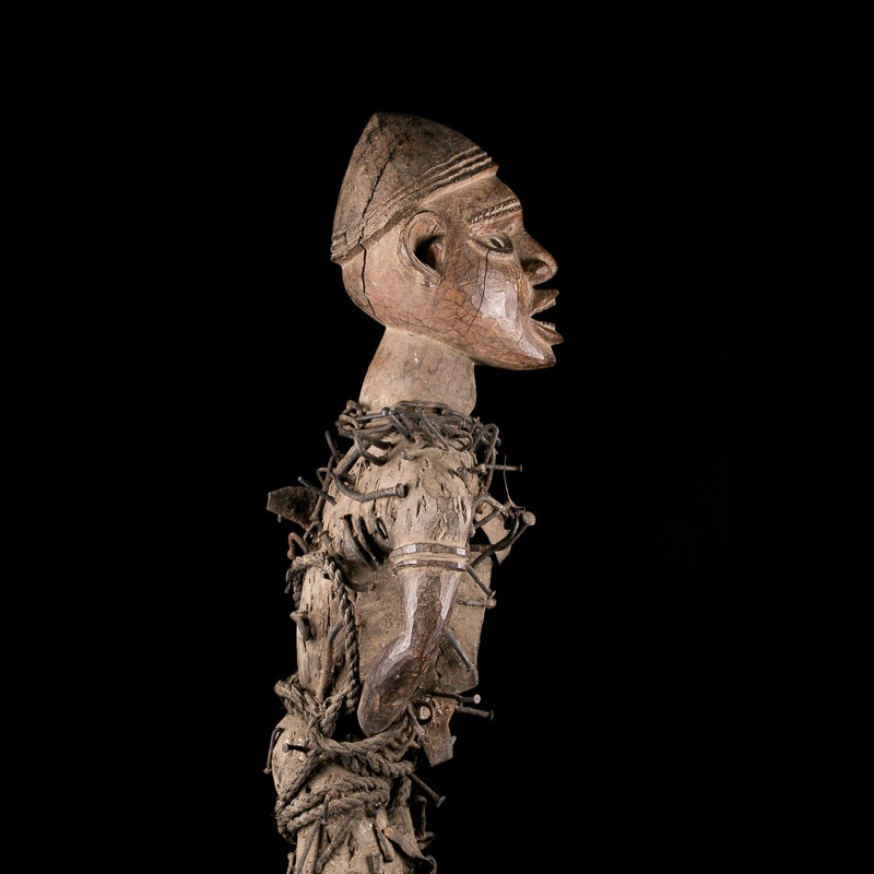 Large Kongo Nkisi Nkonde figure - Auctions African Art Gallery