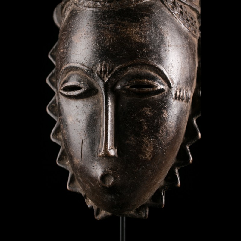 Masque africain portrait Yohouré Baoulé - Art Traditionnel Galerie