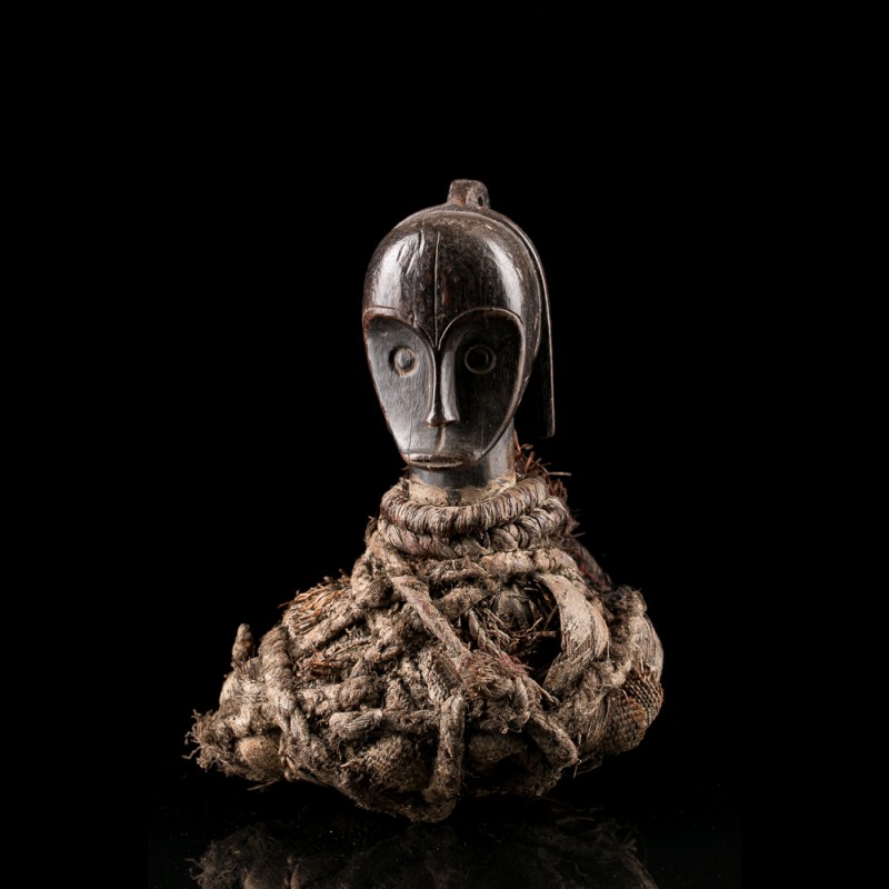 Tête reliquaire Fang Betsi Añgokh Nlô Byeri - Art Africain Traditionnel