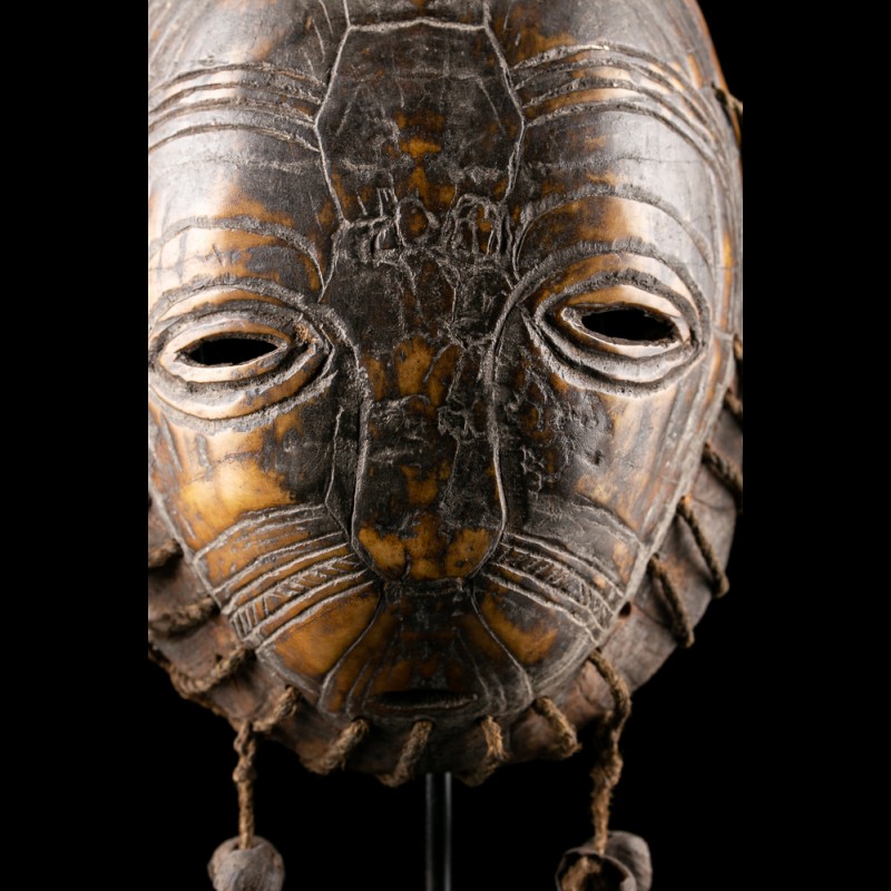 Lega Lukungu mask tortoise shell Bwami Congo - African Art Gallery