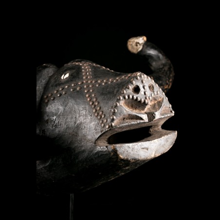Tabwa Kiyunde buffalo helmet mask Congo - African Art Gallery