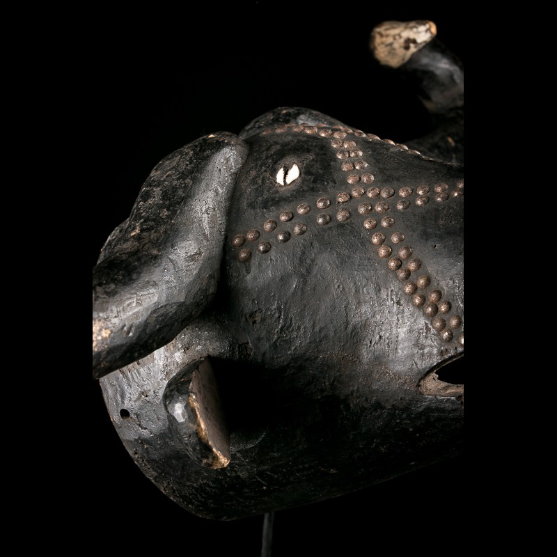 Tabwa Kiyunde buffalo helmet mask Congo - African Art Gallery