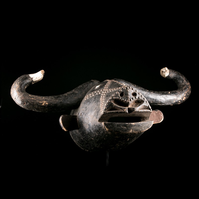 Tabwa Kiyunde buffalo helmet mask Congo - African Art Gallery
