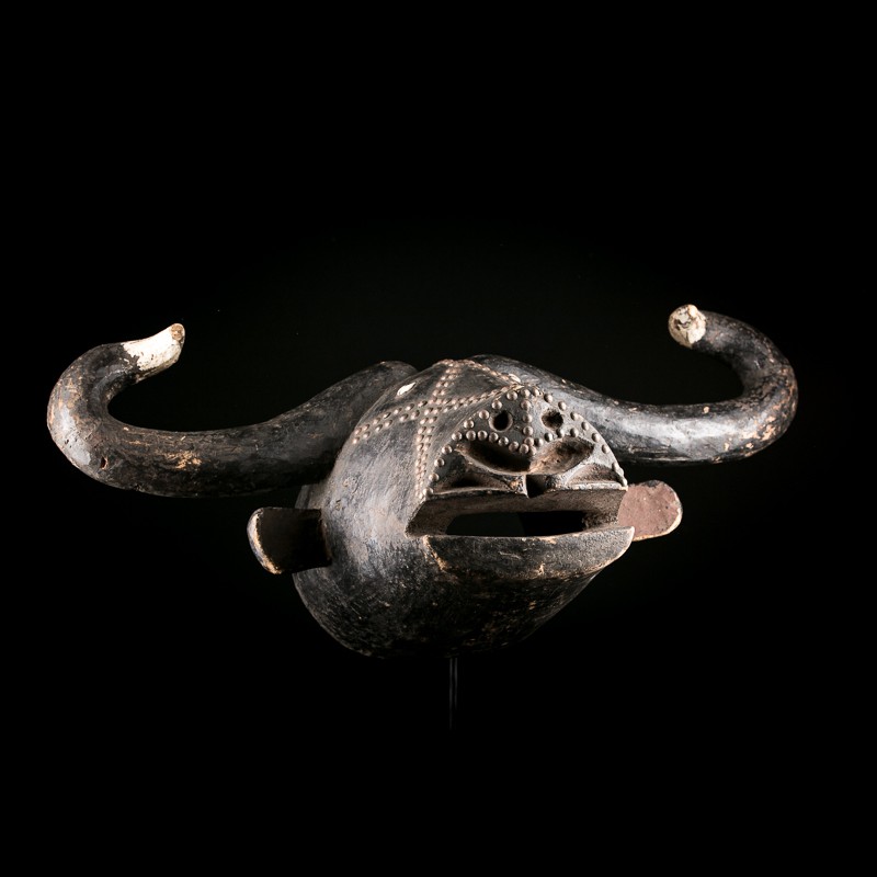 Tabwa Kiyunde buffalo helmet mask Congo - African Art Gallery
