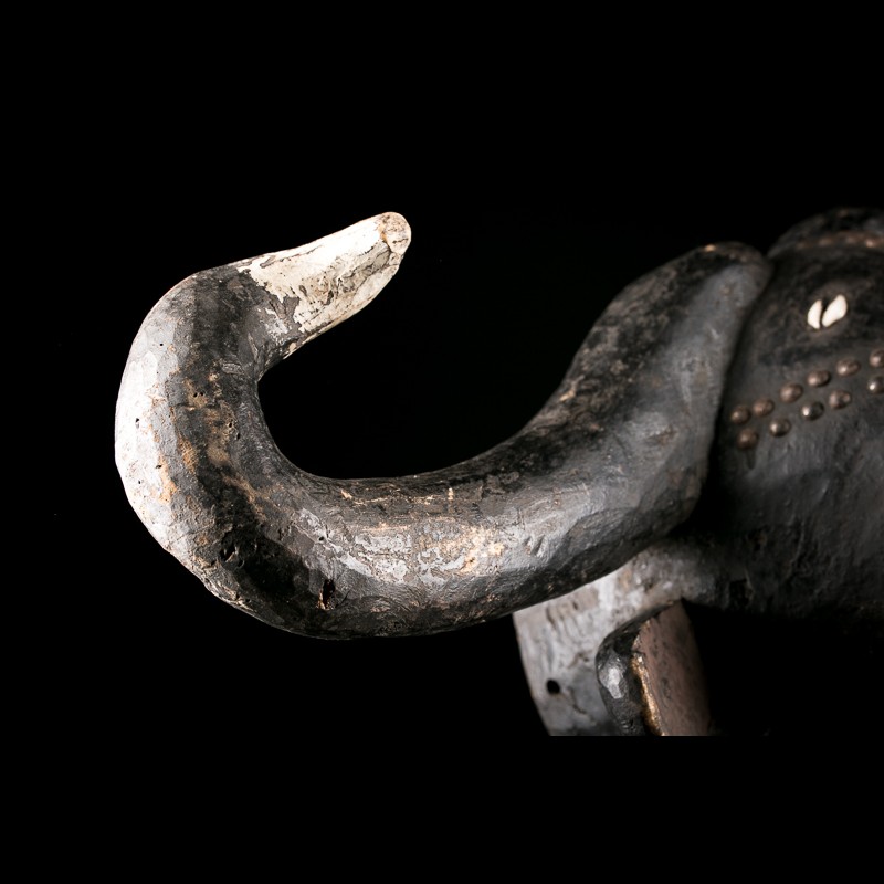 Tabwa Kiyunde buffalo helmet mask Congo - African Art Gallery