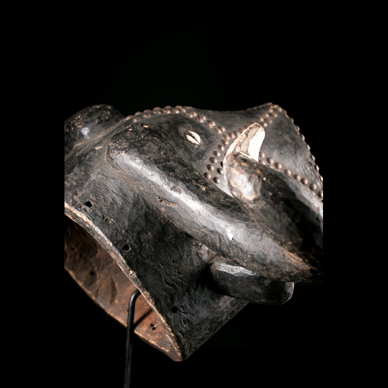 Tabwa Kiyunde buffalo helmet mask Congo - African Art Gallery