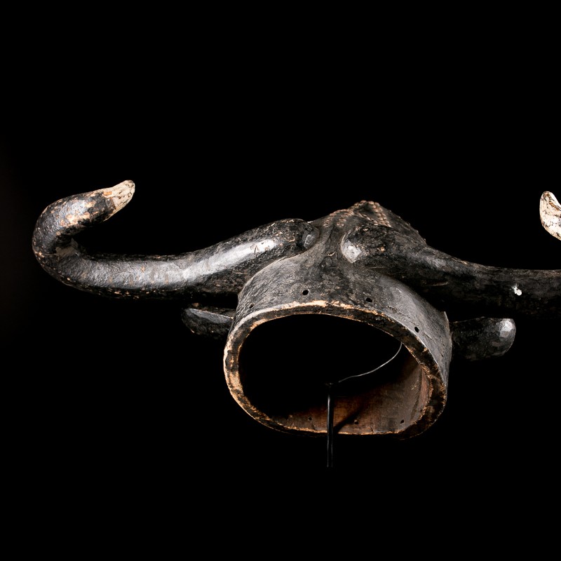 Tabwa Kiyunde buffalo helmet mask Congo - African Art Gallery