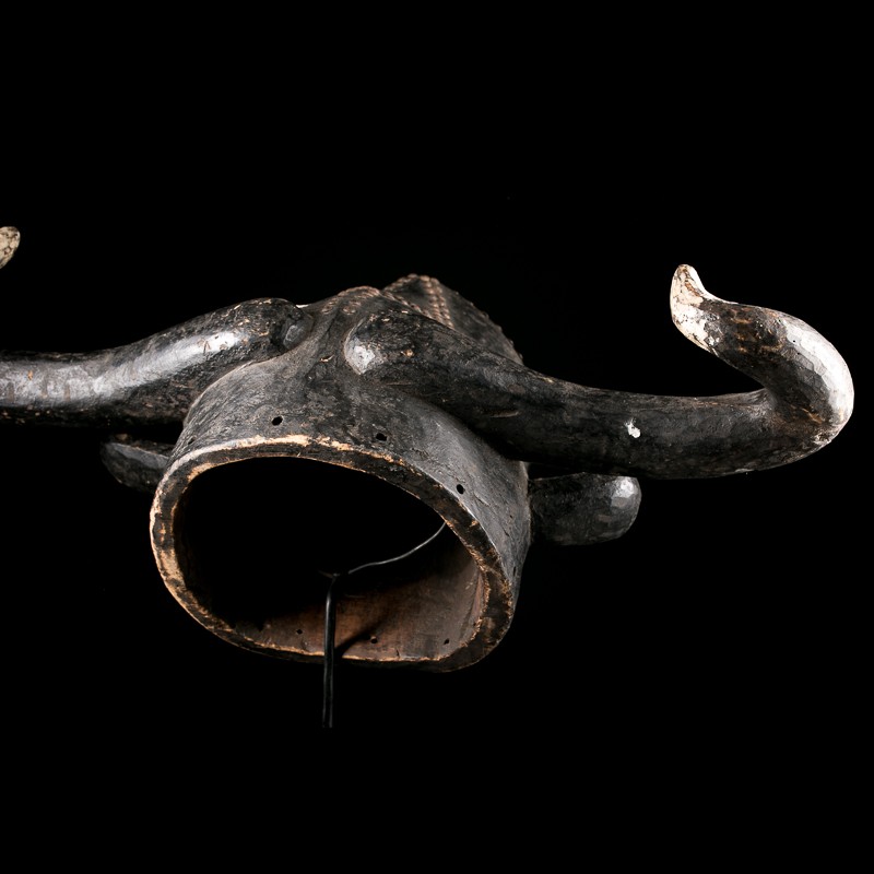 Tabwa Kiyunde buffalo helmet mask Congo - African Art Gallery