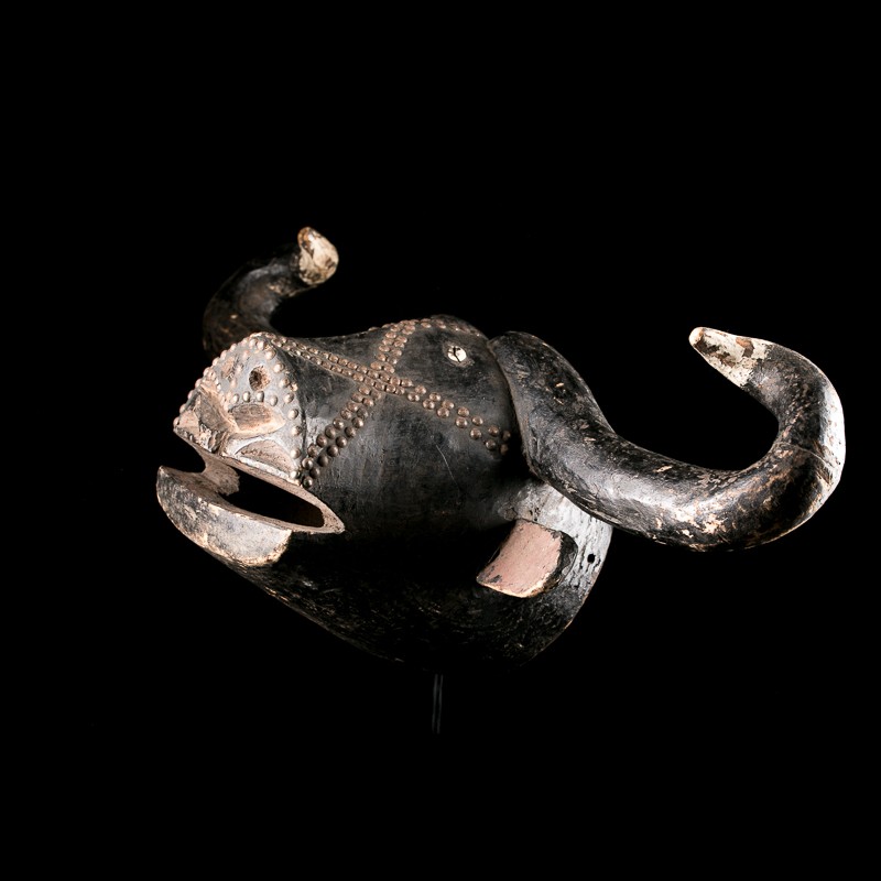 Tabwa Kiyunde buffalo helmet mask Congo - African Art Gallery
