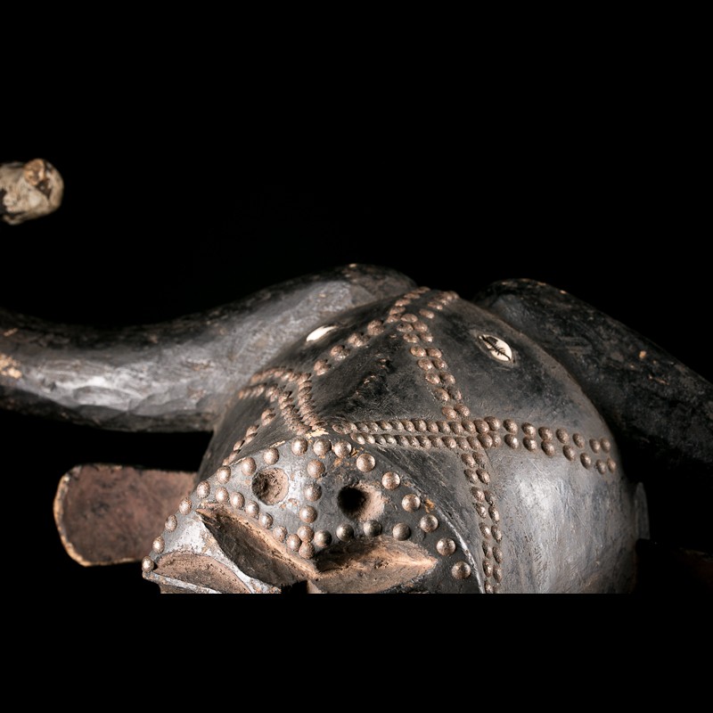 Tabwa Kiyunde buffalo helmet mask Congo - African Art Gallery