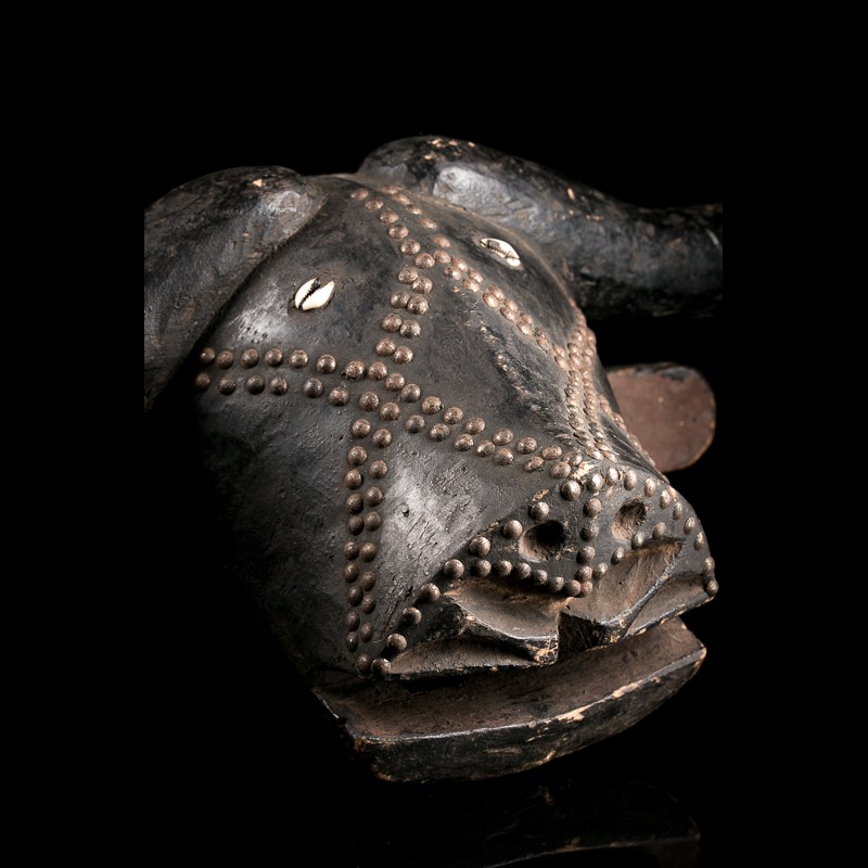 Tabwa Kiyunde buffalo helmet mask Congo - African Art Gallery