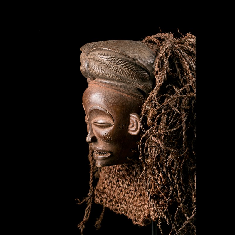 Chokwe Mwana Pwo mask - African mask Angola Art Heritage Gallery