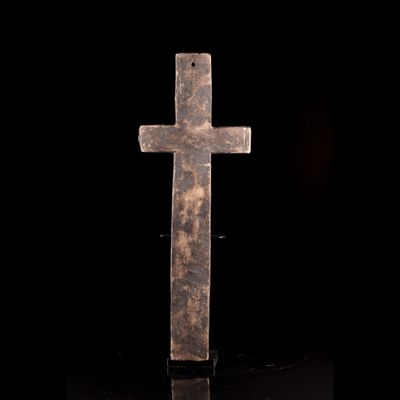 Lengola crucifix - African art cross from Congo