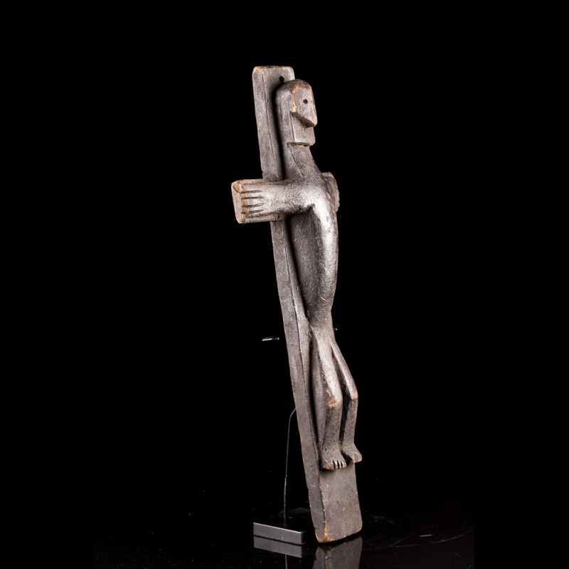Lengola crucifix - African art cross from Congo