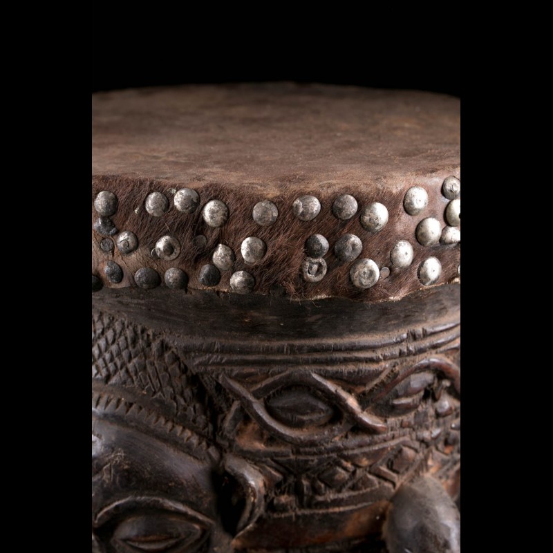 Mukupela drum - Chokwe - Angola - traditional african art 00281