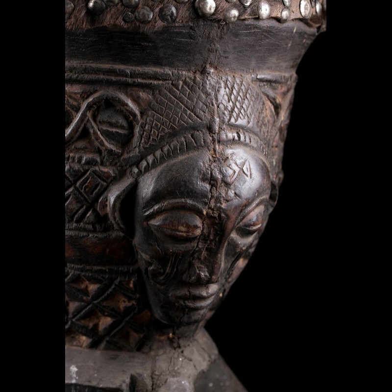 Mukupela drum - Chokwe - Angola - traditional african art 00281