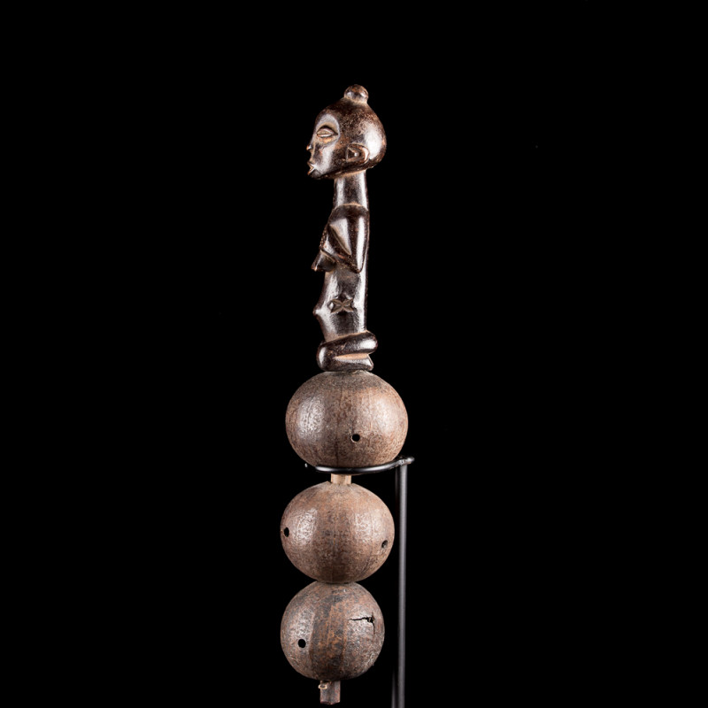 Luba Minyange rattle - Divination in african art of the Congo