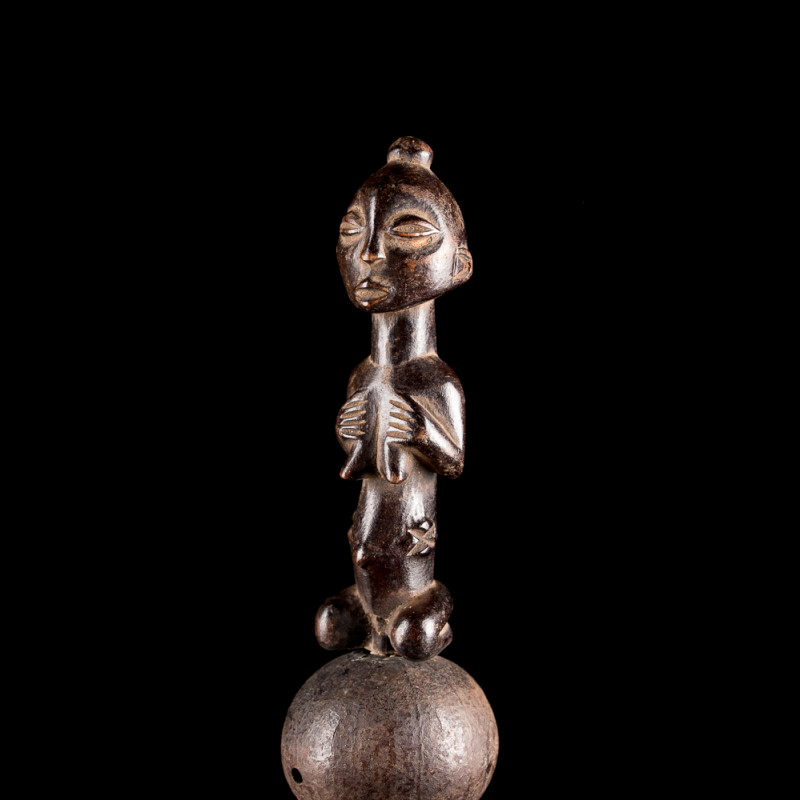 Luba Minyange rattle - Divination in african art of the Congo