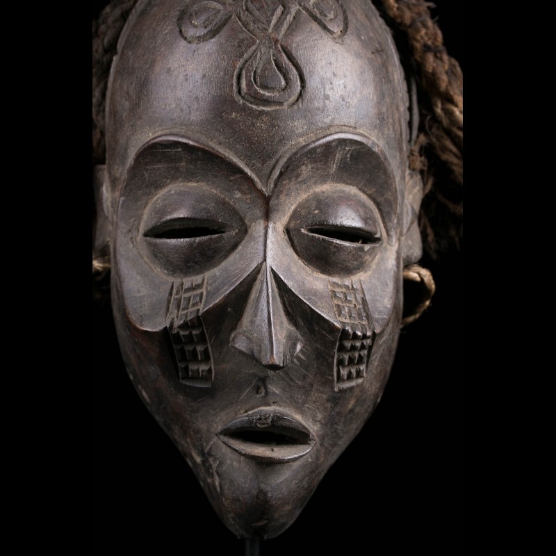Mwana Pwo beautiful female mask - Chokwe - Angola - traditional african ...