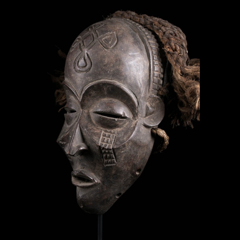Mwana Pwo beautiful female mask - Chokwe - Angola - traditional african ...