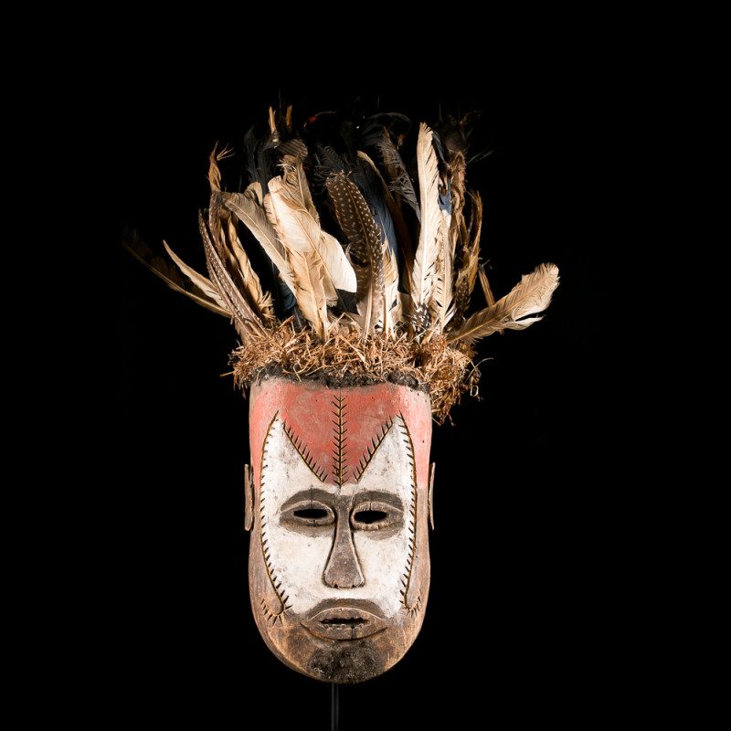 Zande mask of Mani - African art masks from from Ubangi area in Congo