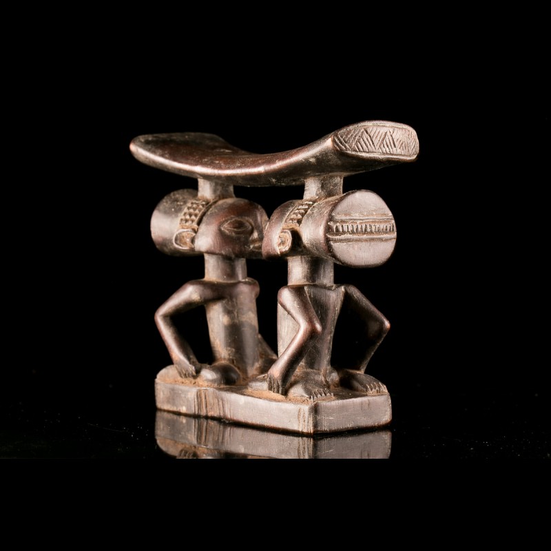 Luba headrest - African art neckrests from Congo