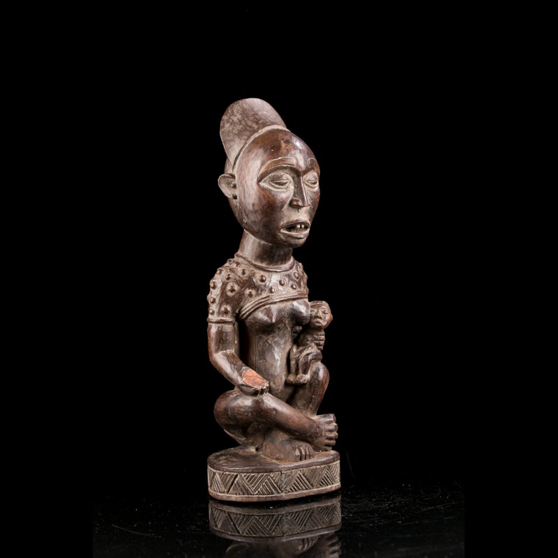 Kongo Phemba maternity figure - African art figures from Congo